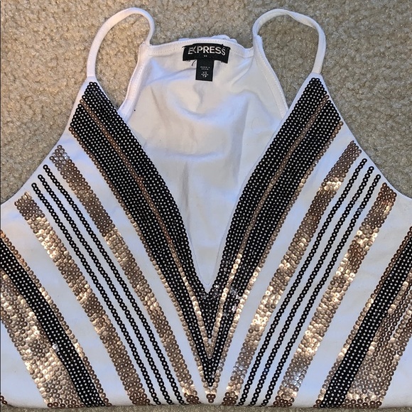 Express | Tops | Sequin Body Suit | Poshmark